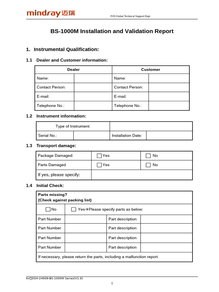BS-1000M Series - Installation & Validation Report - V1.0 - EN | PDF | Personal Computers ...