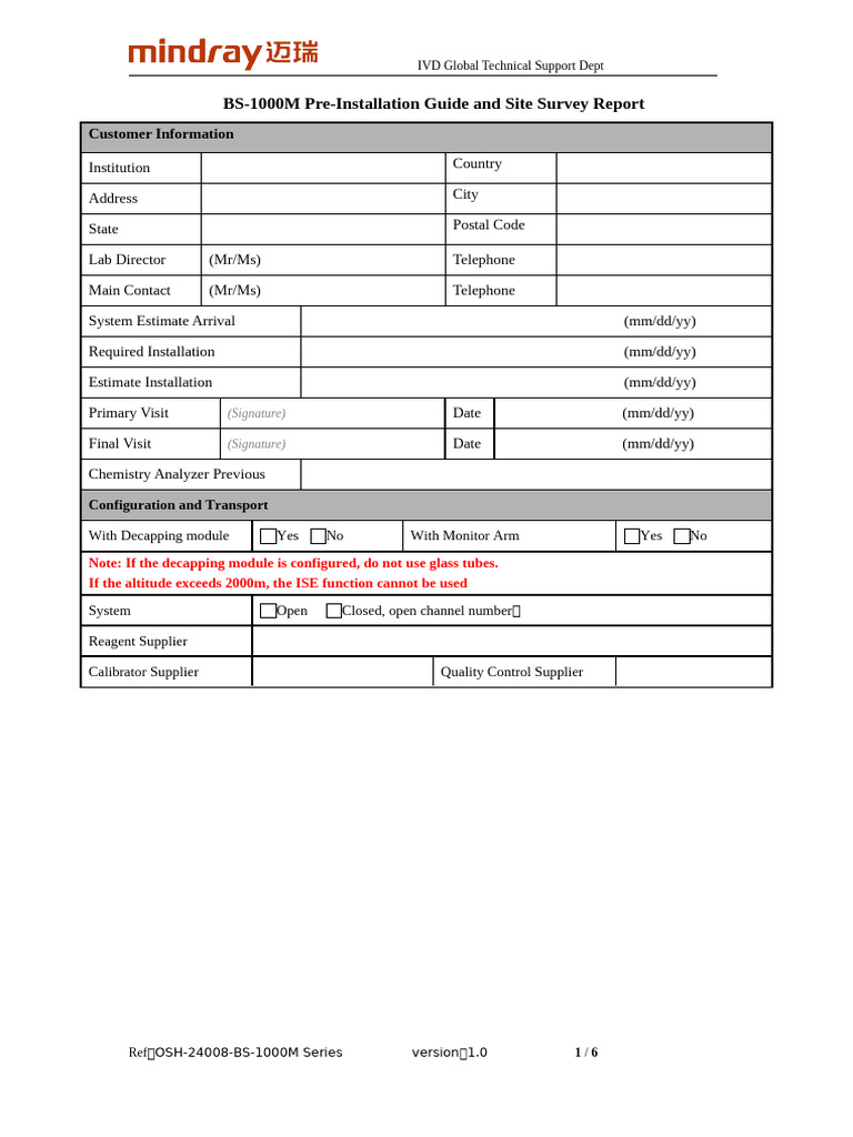 BS-1000M - Pre-Installation Guide and Site Survey Report - V1.0 | PDF | Power Supply ...