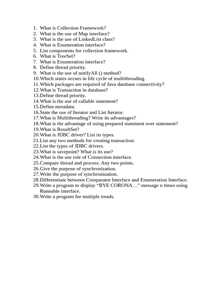 Adv. java questions (1) | PDF