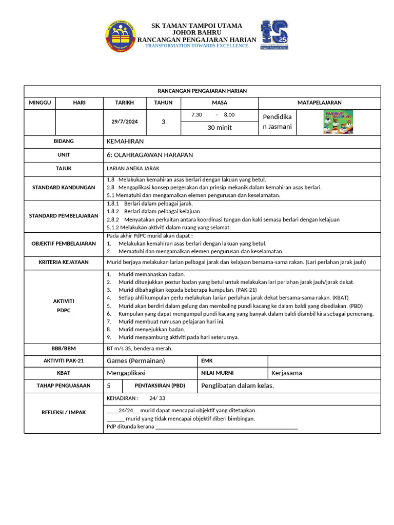RPH Inklusif PJPK | PDF