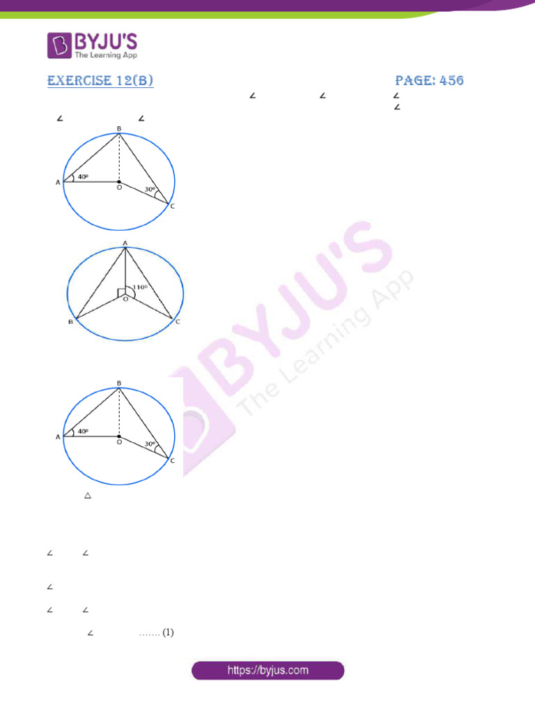 RS Aggarwal Sol Class 9 Maths Chapter 12 Circles Exercise 12B | PDF ...
