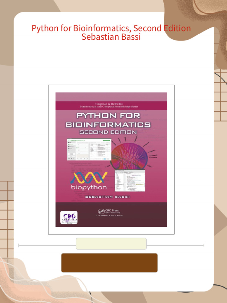 Python For Bioinformatics, Second Edition Sebastian Bassi | PDF | Databases | Bioinformatics
