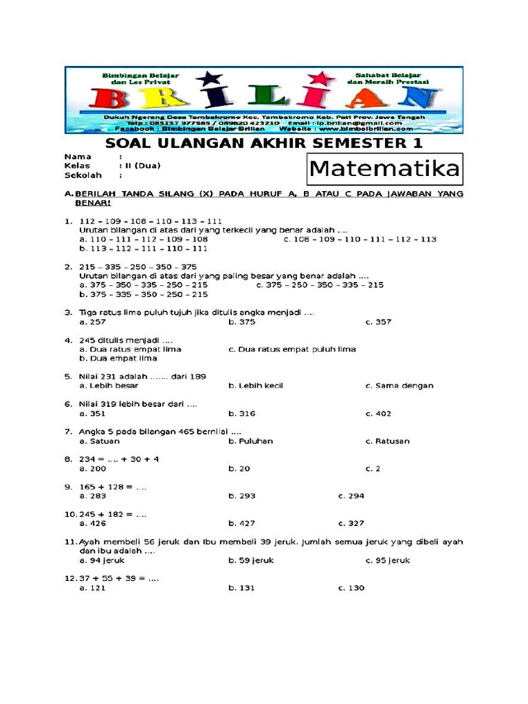 Matematika Kelas 2 SD Modul 23 | PDF