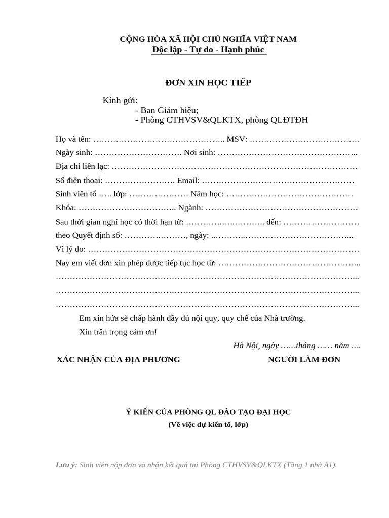 Kính gửi: - Ban Giám hiệu; - Phòng CTHVSV&QLKTX, phòng QLĐTĐH | PDF