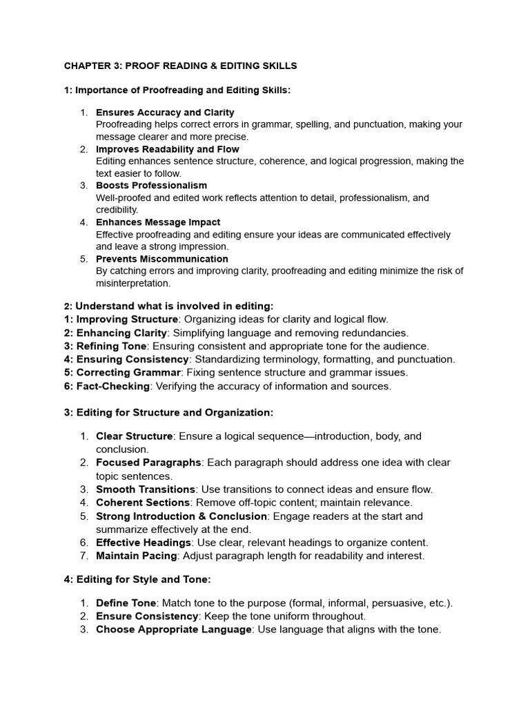 Mastering Proofreading and Editing Skills | PDF | Proofreading | Editing
