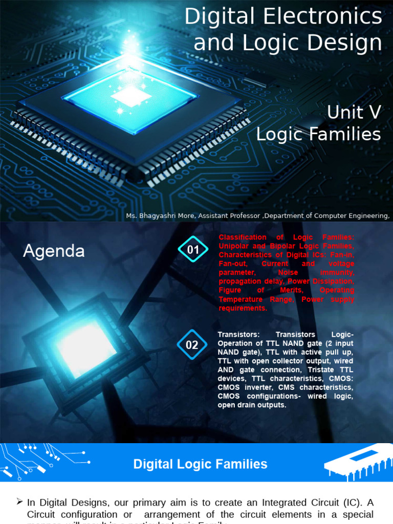 DELD - Unit 5 (Logic Families) | PDF | Logic Gate | Integrated Circuit