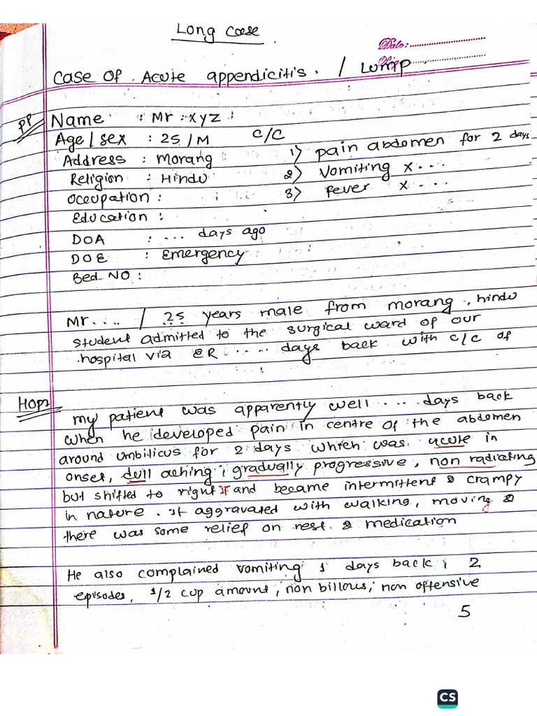 Case of Acute appendicitis | PDF