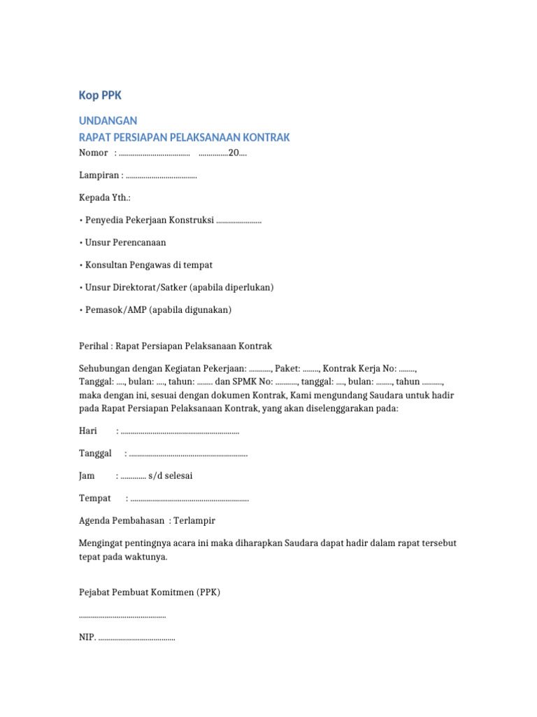 Undangan Rapat PCM | PDF