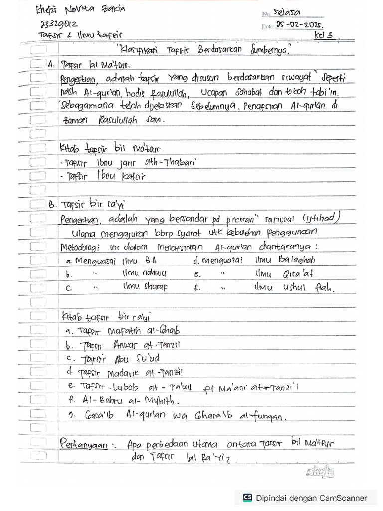 Khelzi Novita Zakia Tafsir 3 | PDF