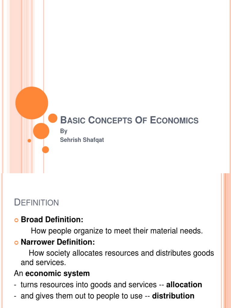 Basic Concepts of Economics | PDF | Resource | Equity (Finance)
