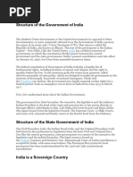 Indian Government Hierarchy Overview | PDF