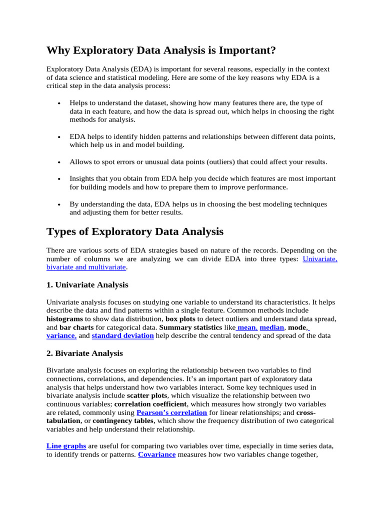 Why Exploratory Data Analysis Is Important | PDF | Data Analysis ...