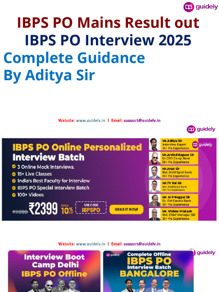 IBPS PO Interview 2025 Guide | PDF