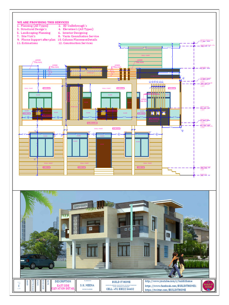 (Project - 184) East Side Elevation Details | PDF | Wall | Real Estate