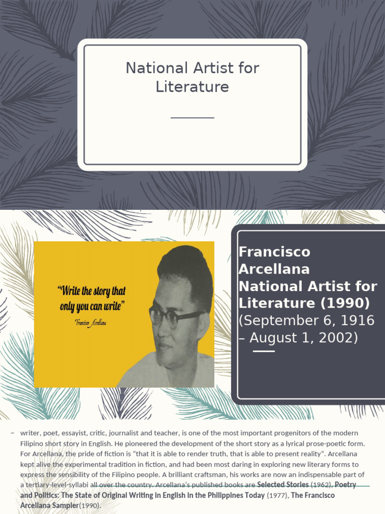 National Artist For Literature | PDF | Philippines