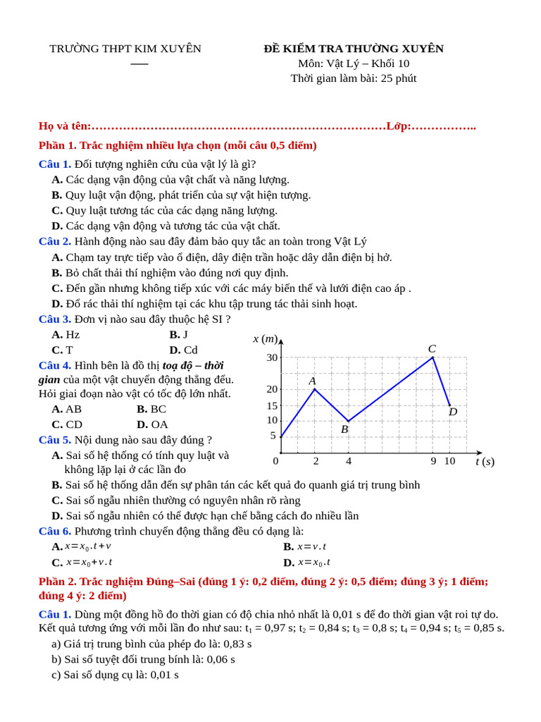 Đề mẫu tx1 | PDF