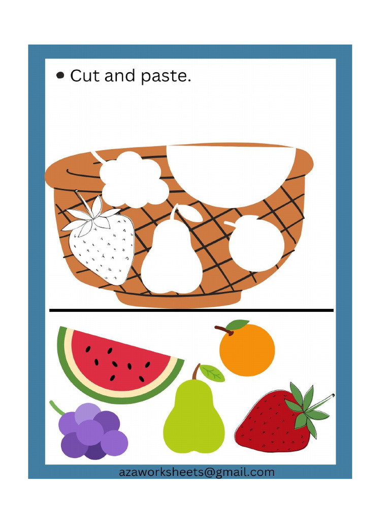 CUT AND PASTE- FRUITS | PDF