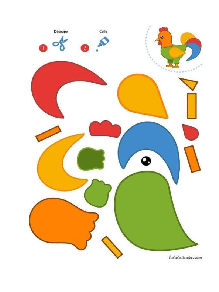 Cut and Paste - Rooster | PDF