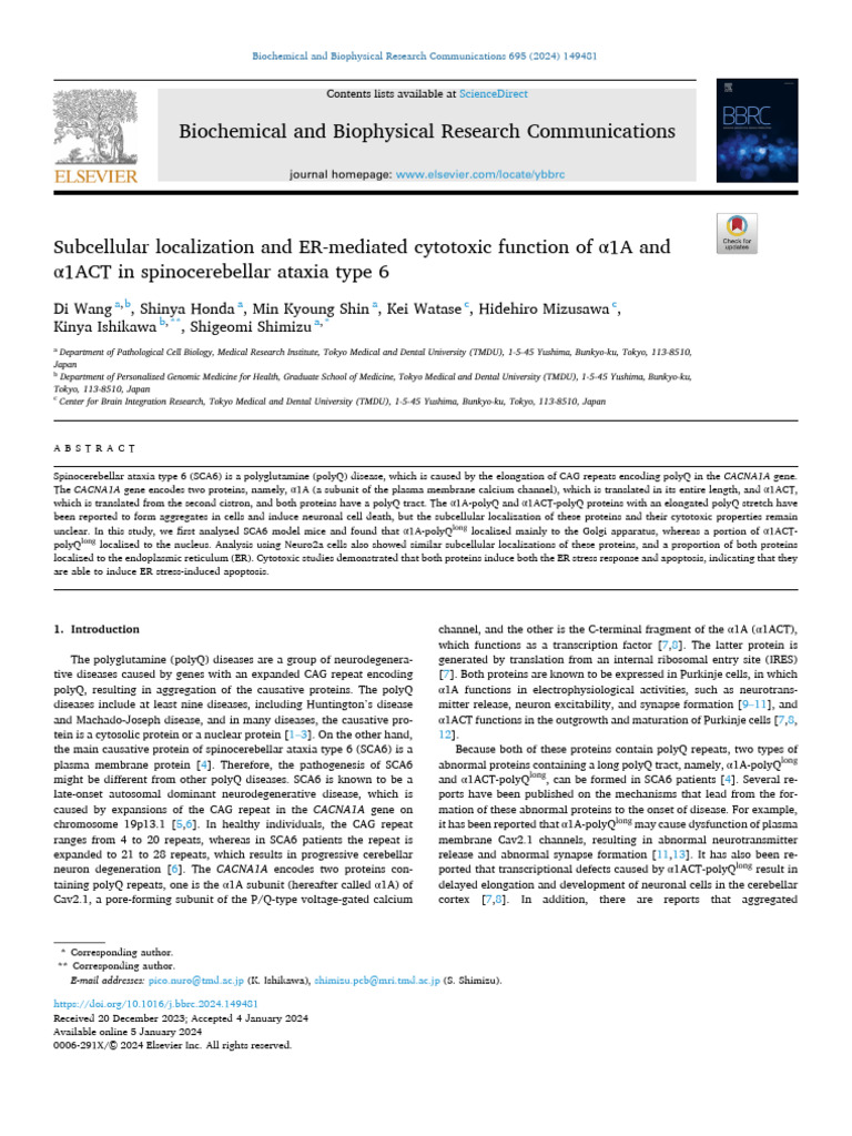 BBRC 24 Subcellular Localization and ER-mediated Cytotoxic Function of ...