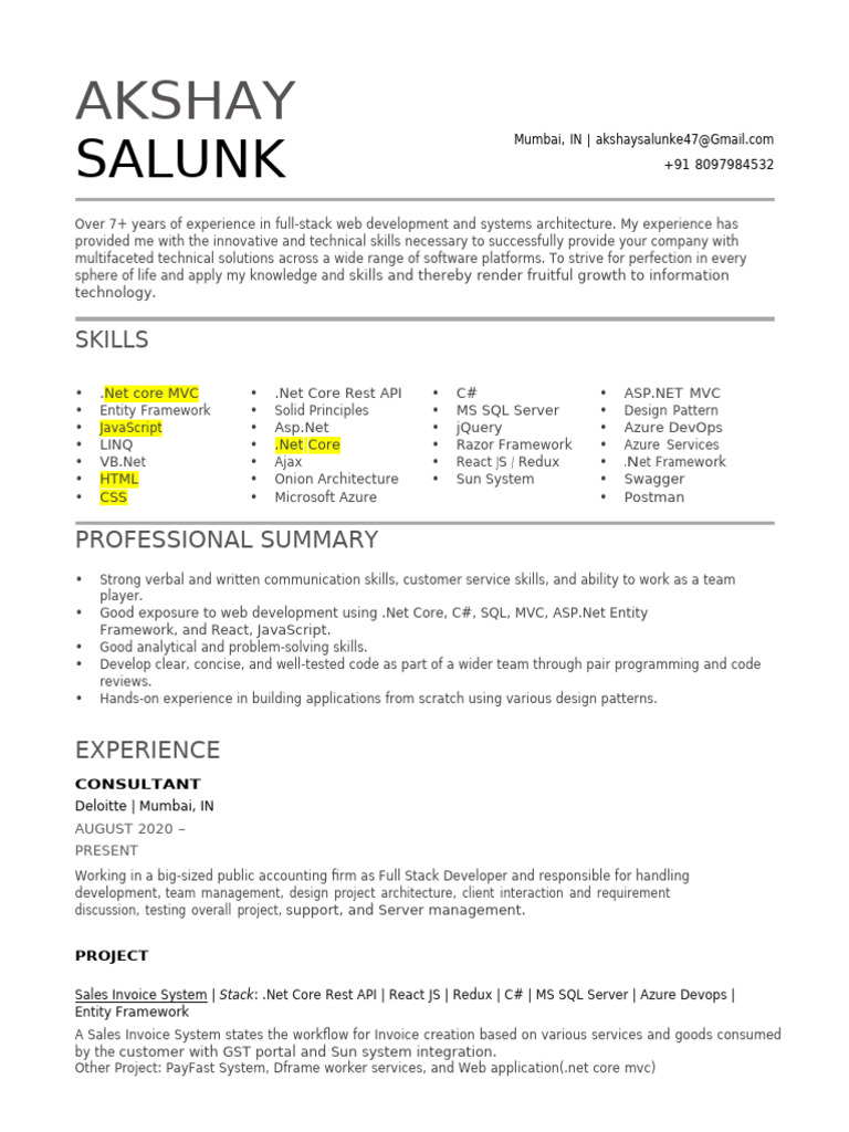 Akshay Salunke - Dot Net | PDF | Entity Framework | Model–View–Controller