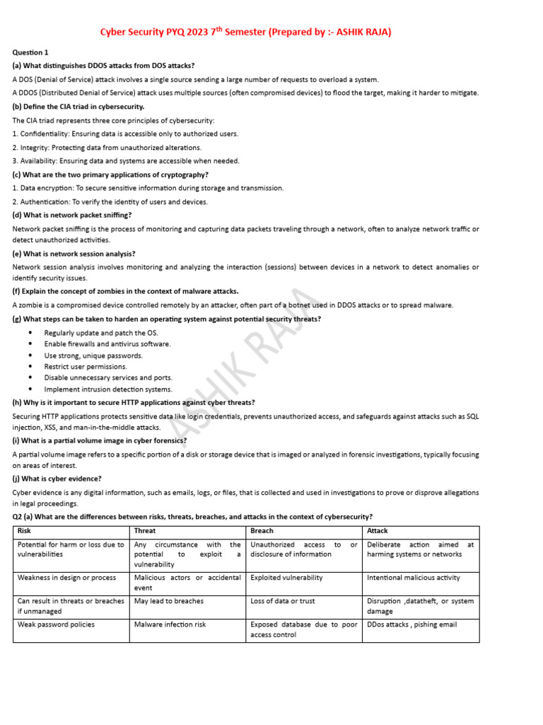 Cybersecurity Exam Prep Guide | PDF | Security | Computer Security