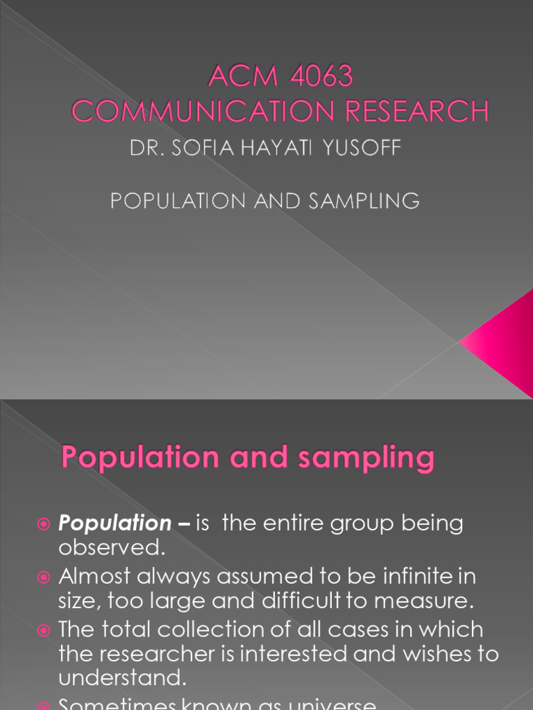 5 - Done - POPULATION SAMPLING Mark-Up | PDF | Sampling (Statistics ...