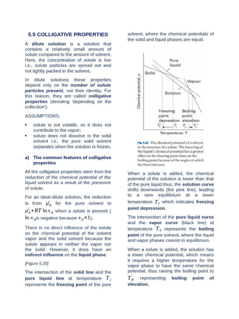 Notes - Colligative Properties | PDF | Physical Sciences | Phases Of Matter