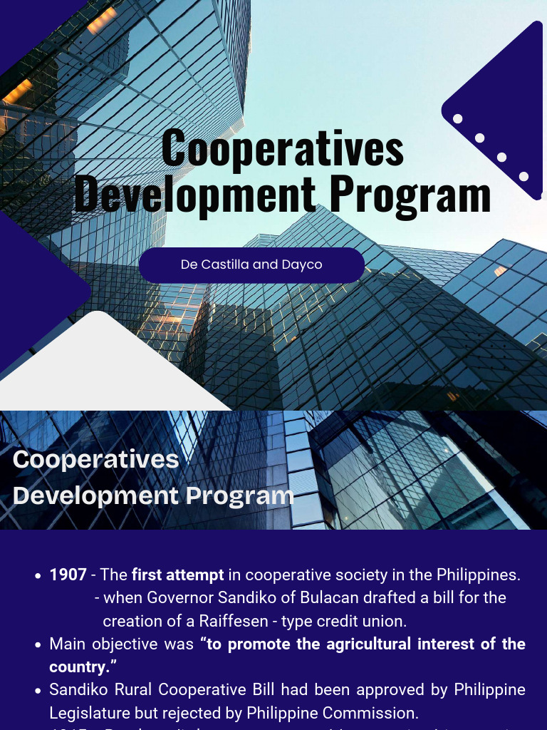 Cooperatives Development Program - Compressed | PDF | Cooperative | Banks
