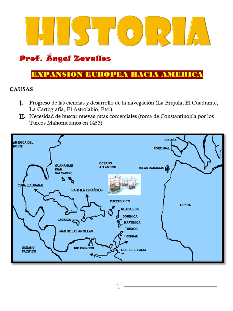 Expansion Europea Hacia America .Historia | PDF | Cristobal colon ...