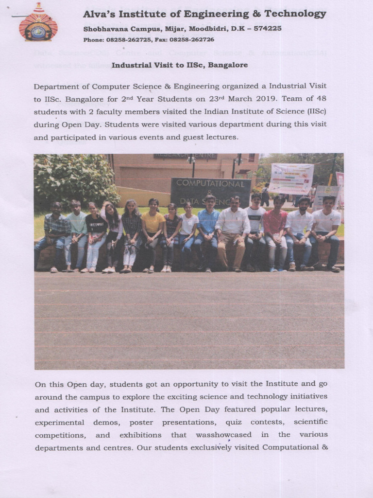 Industrial-Visit-to-IISc-Bangalore | PDF