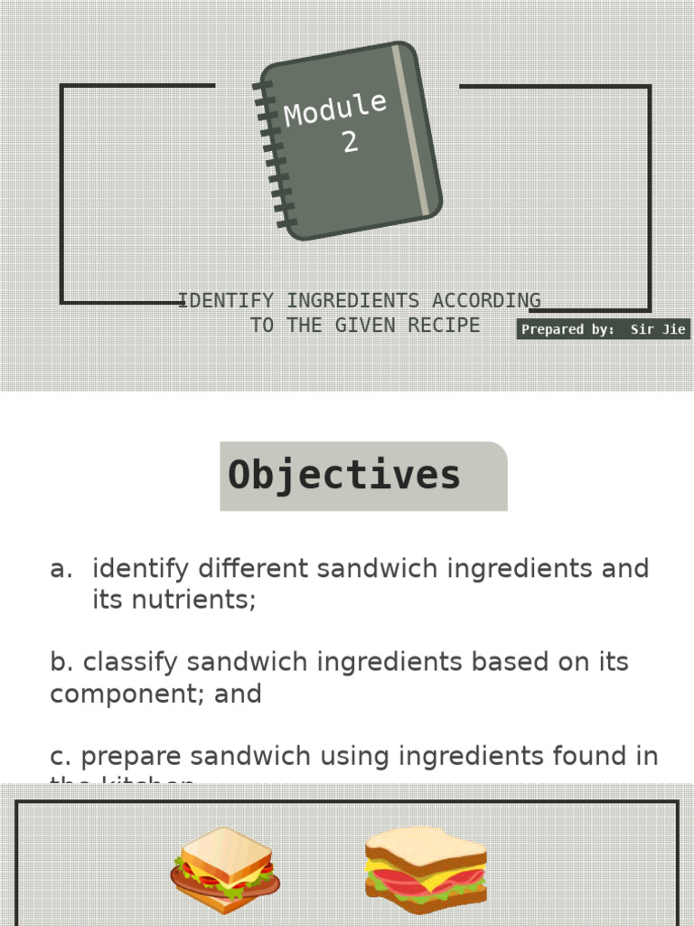 Step-by-Step Sandwich Ingredient Guide | PDF | Foods | Sandwich