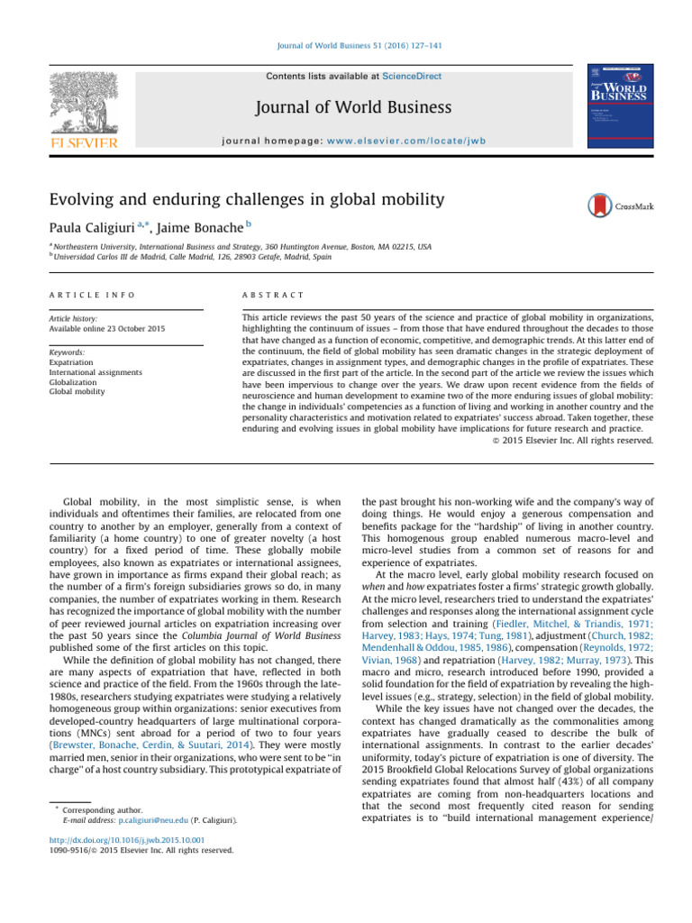Evolving and Enduring Challenges in Glob | PDF | Multinational ...