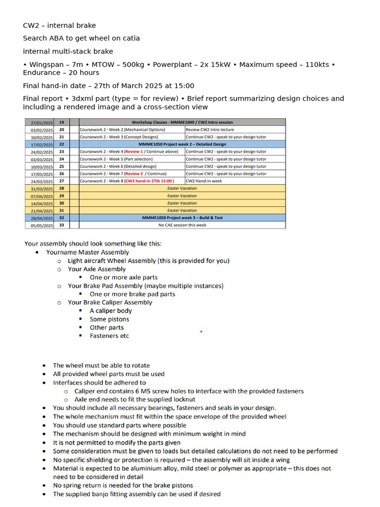 CW2 Brake Overview | PDF