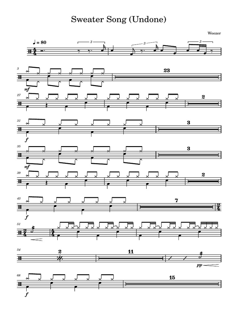 Sweater Song (Undone) - Weezer | PDF