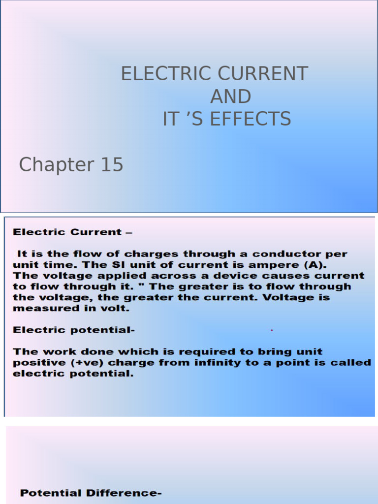 Electrical Current and Its Effects | PDF | Electromagnetism | Electrical Engineering
