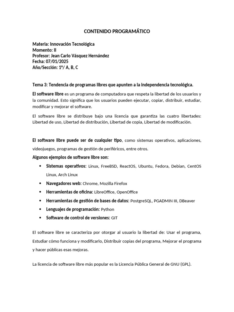 Software Libre | PDF | Software libre | Aprendizaje automático