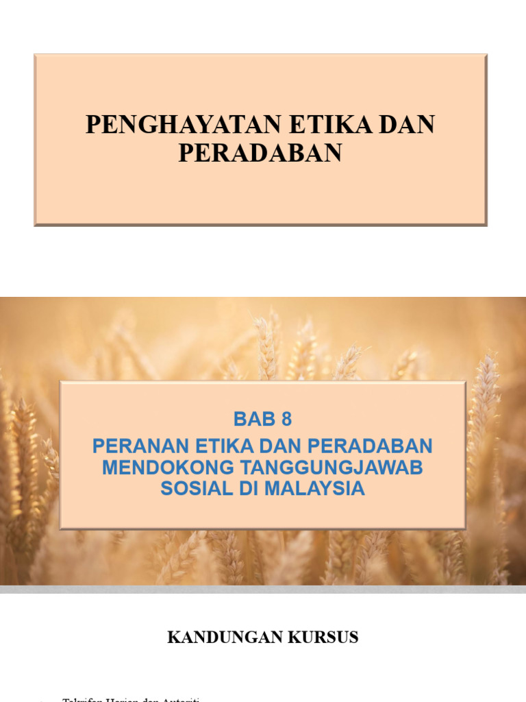 Peranan Etika dalam Tanggungjawab Sosial | PDF