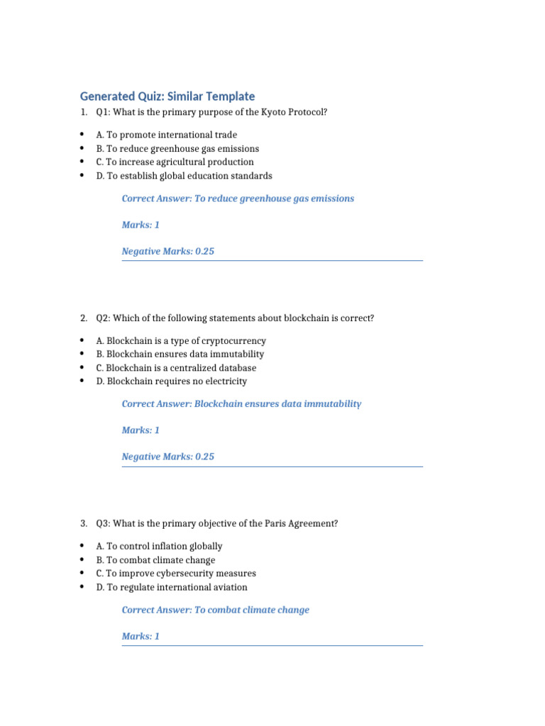 Generated Quiz | PDF