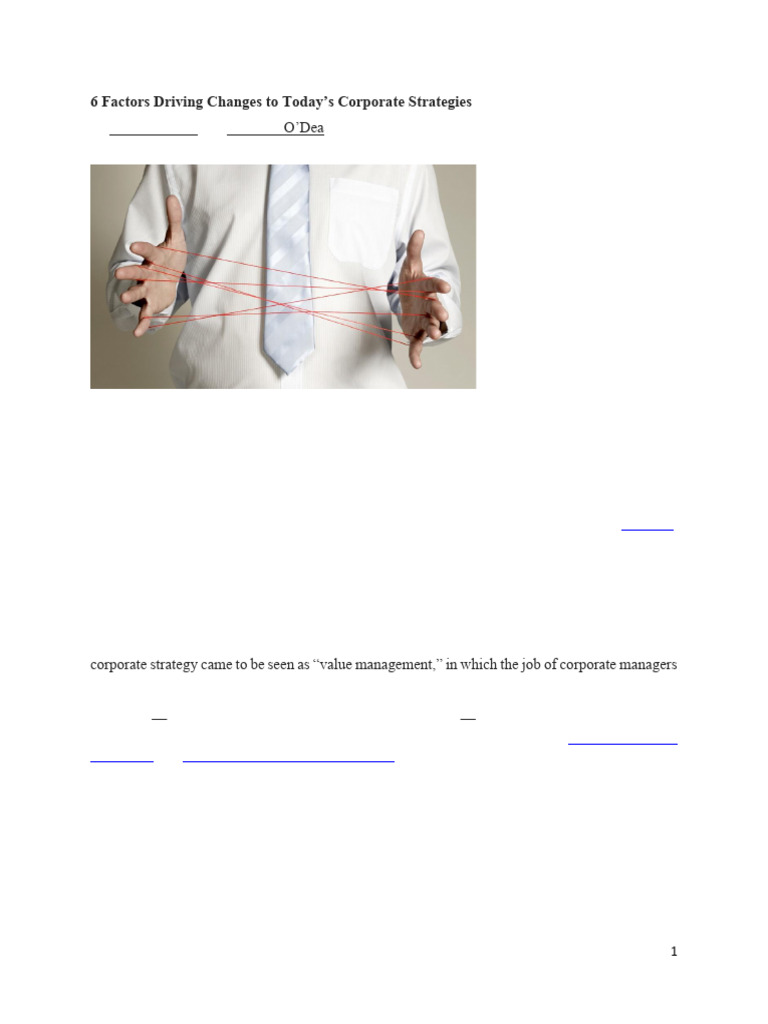 Factors Shaping Corporate Strategy Today | PDF | Strategic Management ...