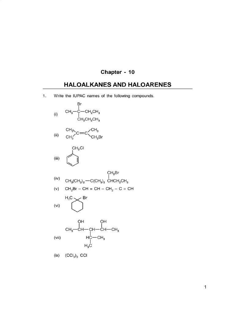Haloalkanes & Haloarenes | PDF