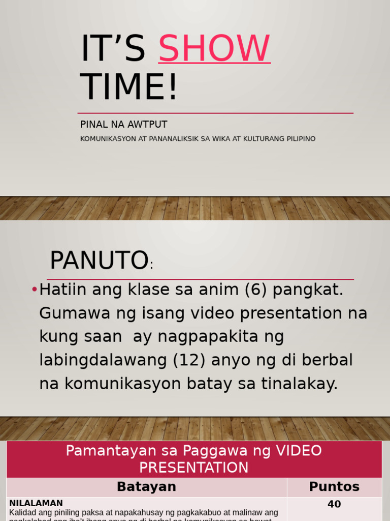 It's Showtime!-Kakayahang Pragmatik | PDF