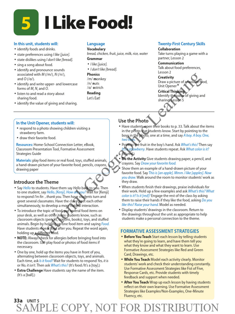 Formative Assessment in Food Lessons | PDF