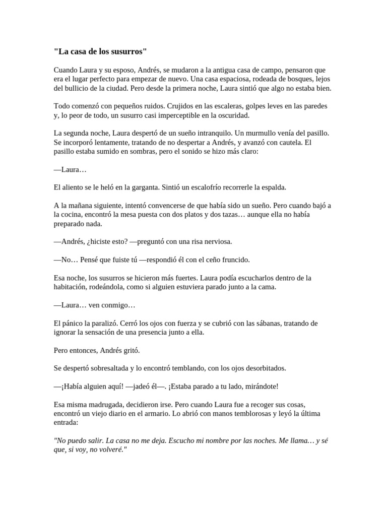 La Casa de Los Susurros | PDF