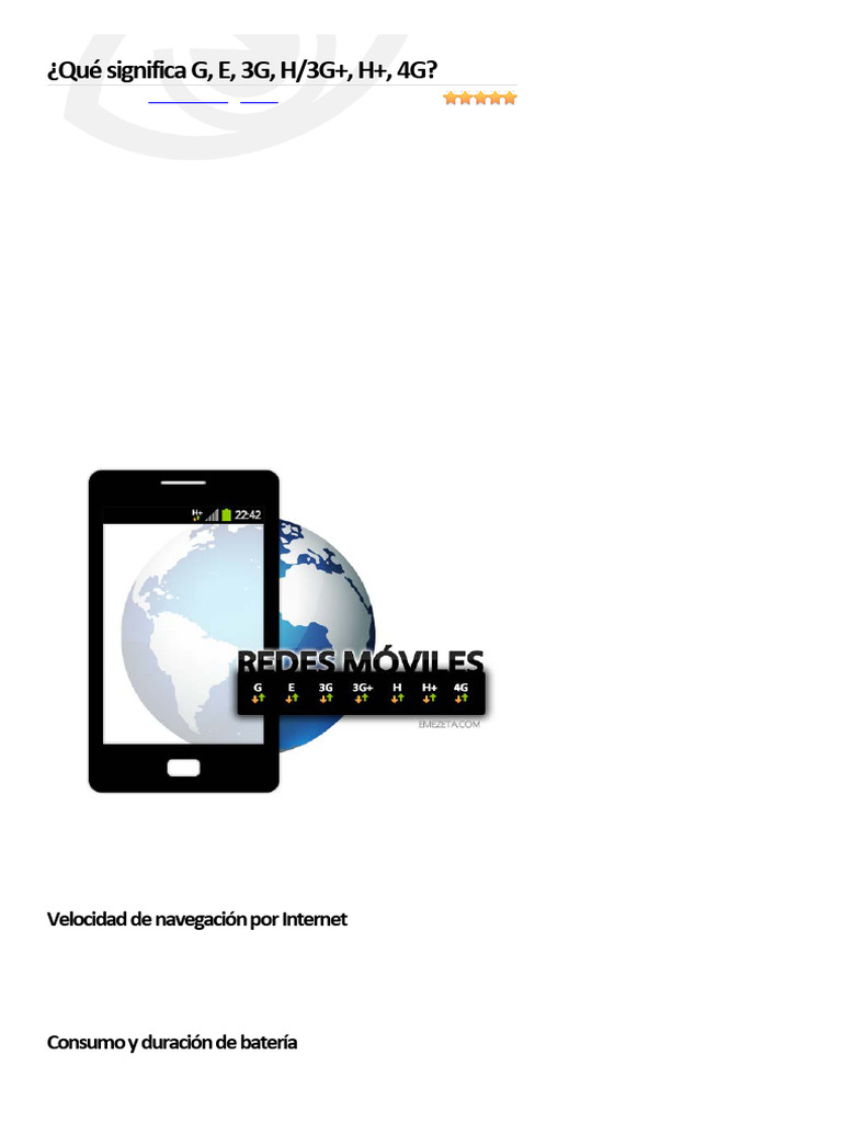 Significado de H+, 3G y 4G en móviles | PDF | 3 G | Acceso a paquetes ...