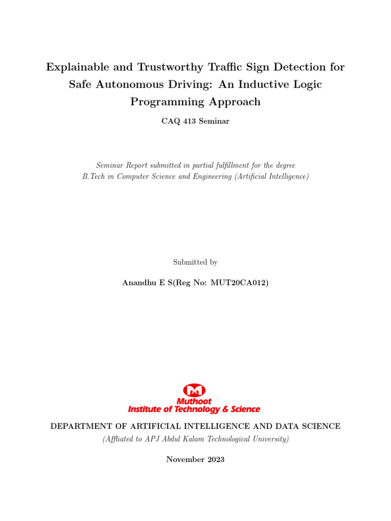 Explainable and Trustworthy Traffic Sign Detection for Safe Autonomous ...