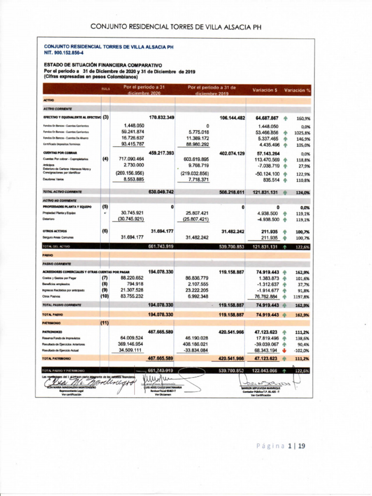 7 Estados Financieros y Revelaciones A Dic 31 2020 PDF | PDF ...