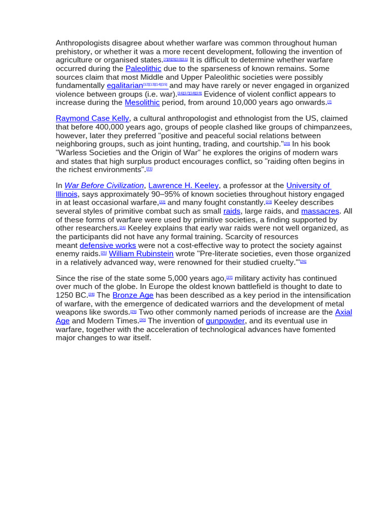 Origins and Evolution of Warfare | PDF | Military