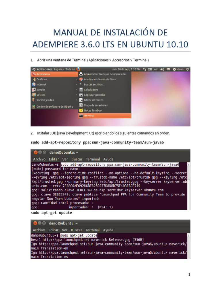 Instalación de ADempiere 3.6.0 en Ubuntu | PDF | Contraseña | Interfaz ...