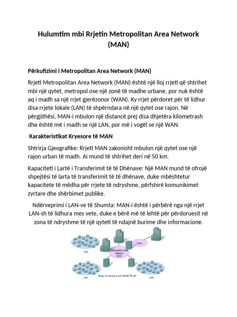 Hulumtim Mbi Rrjetin Metropolitan Area Network | PDF