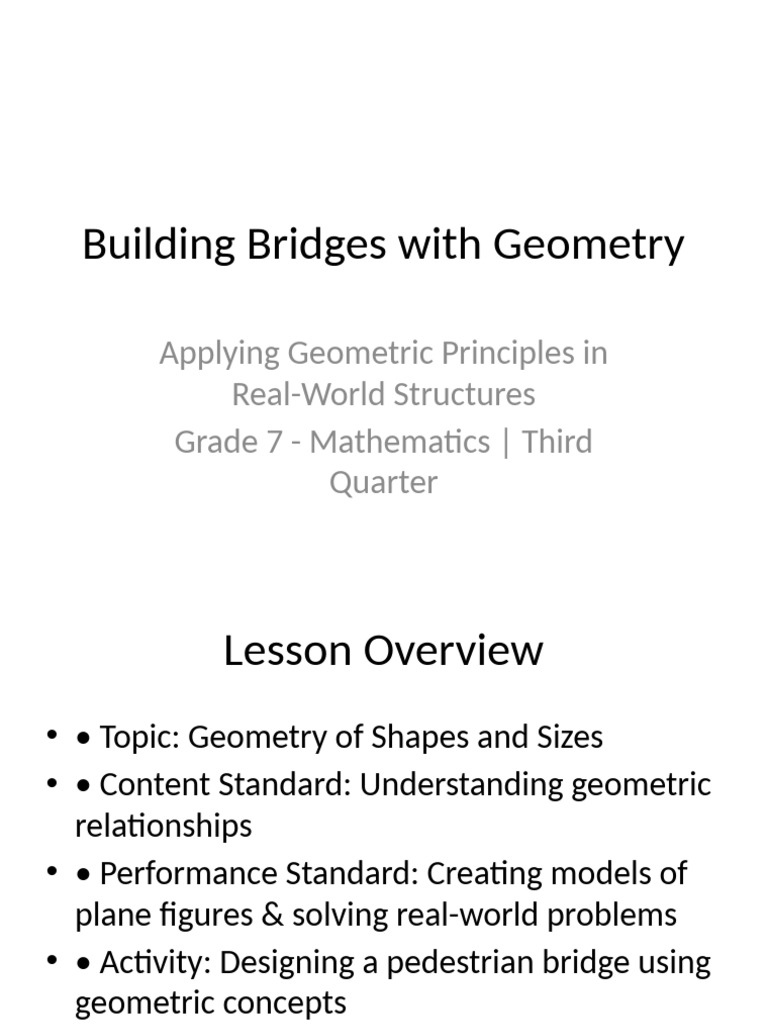 Geometry Bridge Design Presentation | PDF | Geometry | Bridge